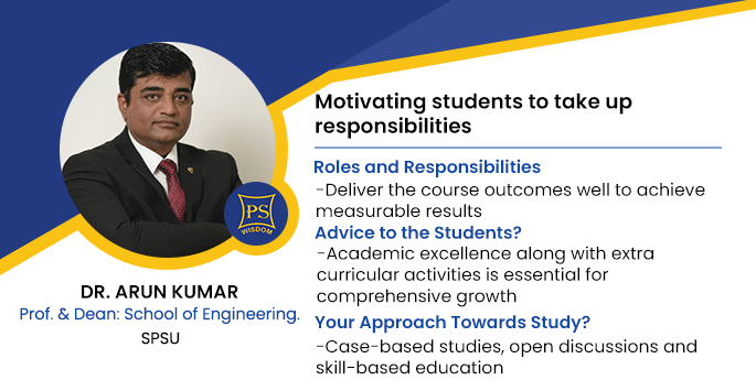 SPSU: Dr Arun Kumar, Prof. & Dean School of Engineering