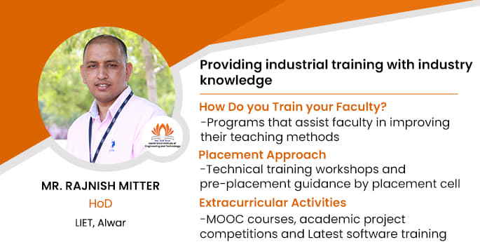 LIET Alwar: Mr. Rajnish Mitter, HoD