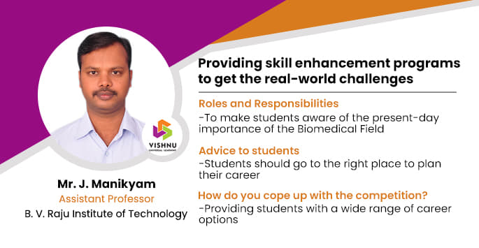 BVRIT: Mr. J. Manikyam, Assistant professor