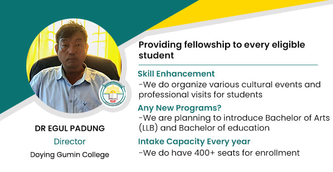 Doying Gumin College: Dr Egul Padung, Director