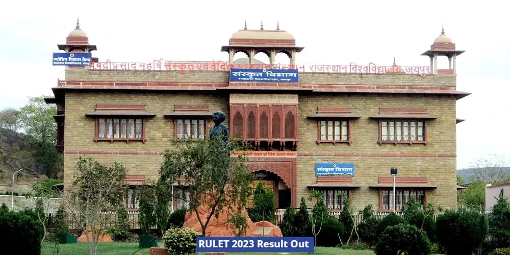 RULET 2023 Result Out @rulet.univraj.org; Check Steps To Download Here