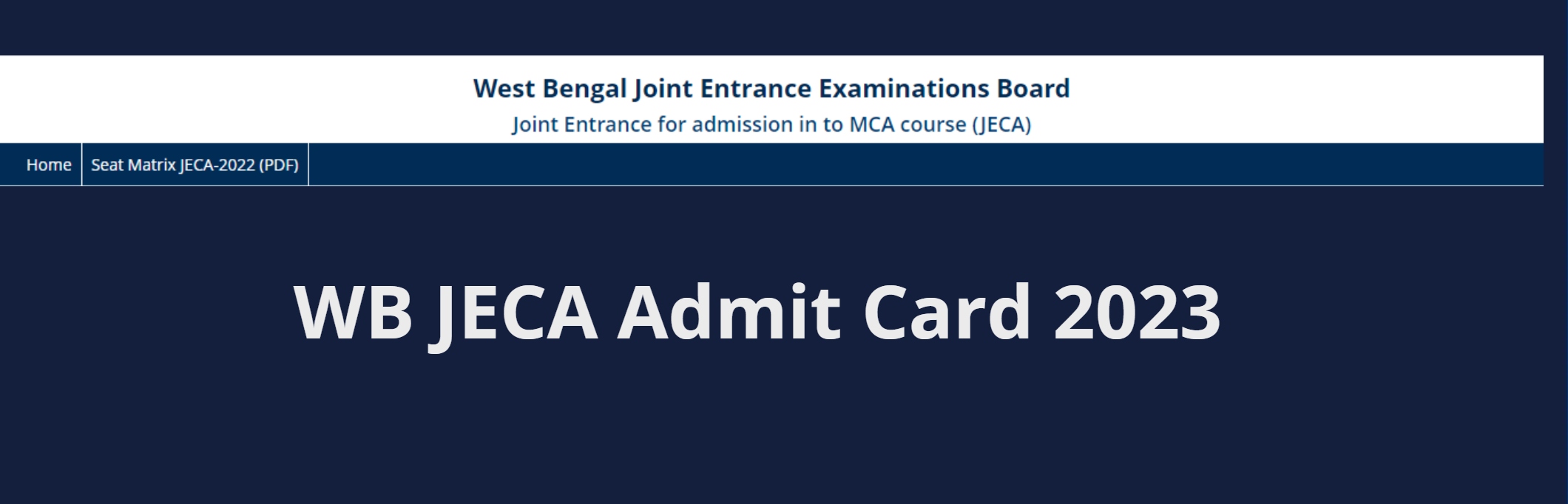 WB JECA Admit Card 2023 to be Out on July 17 @wbjeeb.nic.in; Know How ...