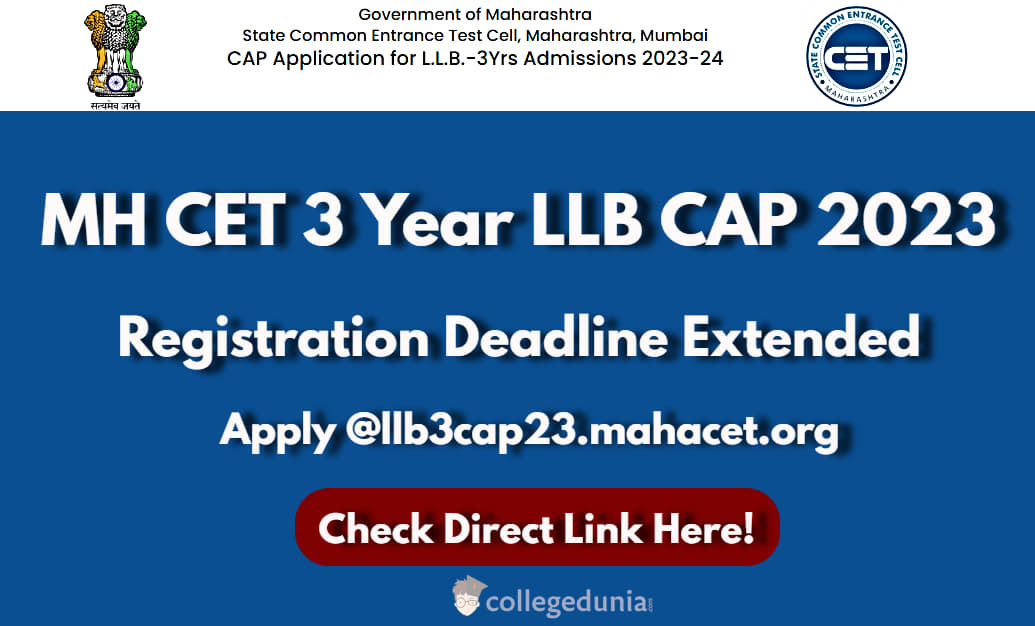 MH CET Law 2023 CAP Registration Extended till August 3; Know How to ...
