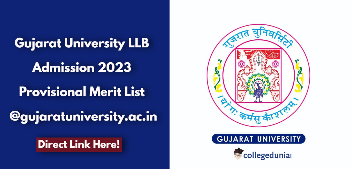Gujarat University LLB Provisional Merit List 2023 Out @gujaratuniversity.ac.in; Check Direct ...