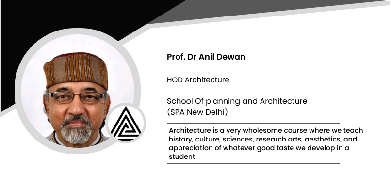 School of Planning and Architecture: Prof. Dr Anil Dewan, HOD Architecture