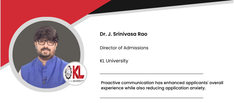 KL University: Dr. J. Srinivasa Rao, Director of Admissions