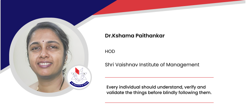 Shri Vaishnav Institute of Management: Dr.Kshama Paithankar, HOD