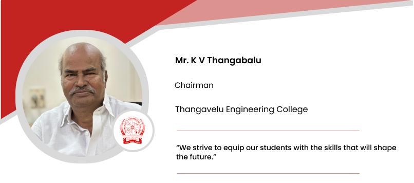 Thangavelu Engineering College: Mr. K V Thangabalu, Chairman