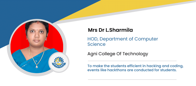 Agni College Of Technology: Mrs Dr L.Sharmila, HOD, Department of ...