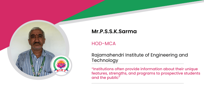 Rajamahendri Institute of Engineering and Technology: Mr.P.S.S.K.Sarma ...