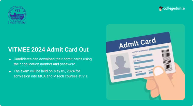 VITMEE 2024 Admit Card Out @vit.ac.in, Exam on May 05; Get Direct ...