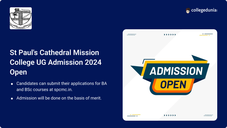 St Paul's Cathedral Mission College UG Admission 2024 Open; Know How to Apply Here