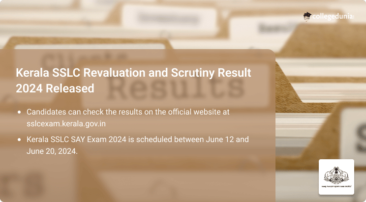 Kerala SSLC Revaluation and Scrutiny Result 2024 Out @sslcexam.kerala ...