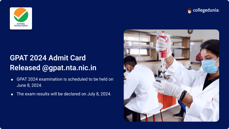 GPAT 2024 Admit Card Issued @gpat.nta.nic.in, Get Direct Link Here