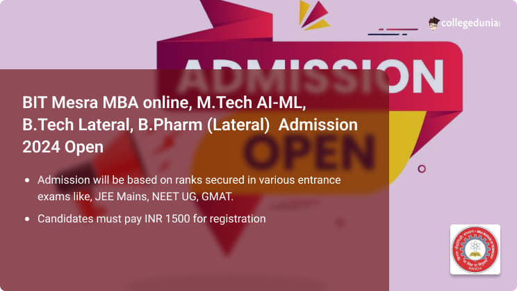 BIT Mesra PhD in Management Admission 2024 Open @bitmesra.ac.in, Direct ...