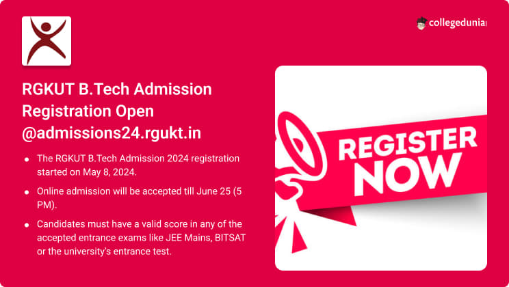 RGUKT B.Tech Admission 2024 Registration Open Till June 25, Get Direct ...
