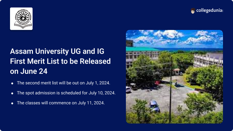 Assam University UG and IG First Merit List Out on June 24, Admission ...