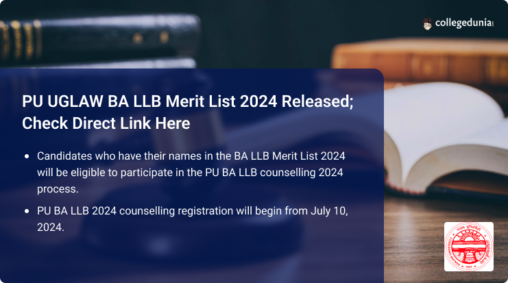 PU UGLAW BA LLB Merit List 2024 Released; Check Direct Link Here
