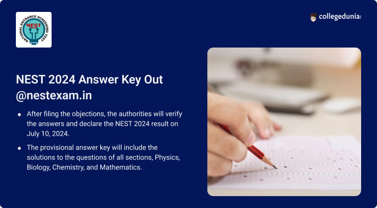 NEST 2024 Answer Key Out @nestexam.in, Raise Objections by July 7; Get Direct Link Here