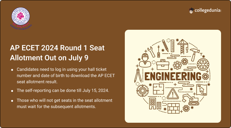 AP ECET 2024 Round 1 Seat Allotment Out on July 9, Get Direct Link Here