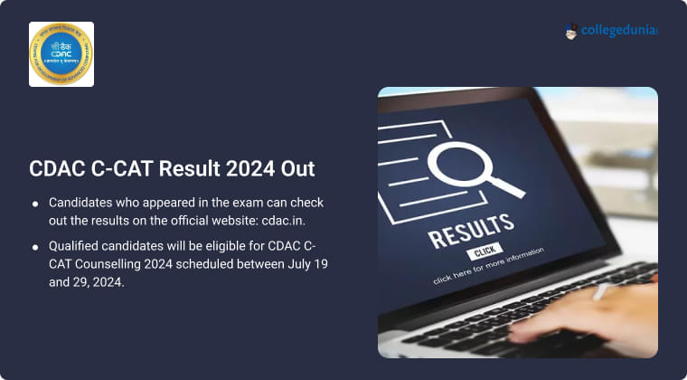 CDAC C-CAT Result 2024 Declared @cdac.in, Download Rank Card Here