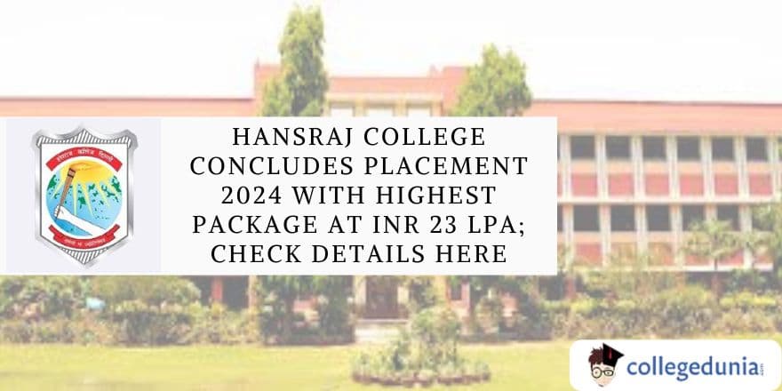 Hansraj College Concludes Placement 2024