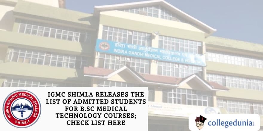 IGMC Shimla Releases the List of Admitted Students for B.Sc Medical ...