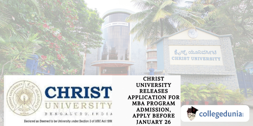 Christ University Releases Application for MBA Program Admission, Apply ...