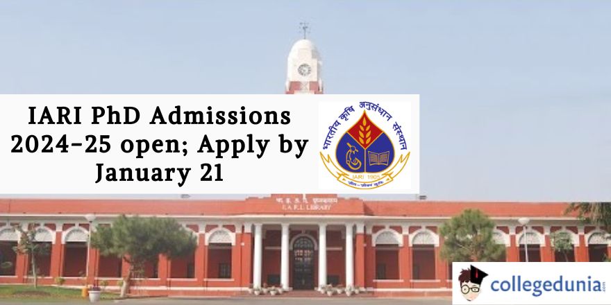 IARI PhD Admissions 2024-25 open; Apply by January 21