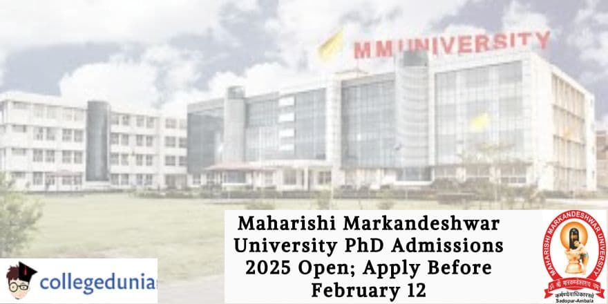 Maharishi Markandeshwar University PhD Admissions 2025 Open; Apply ...