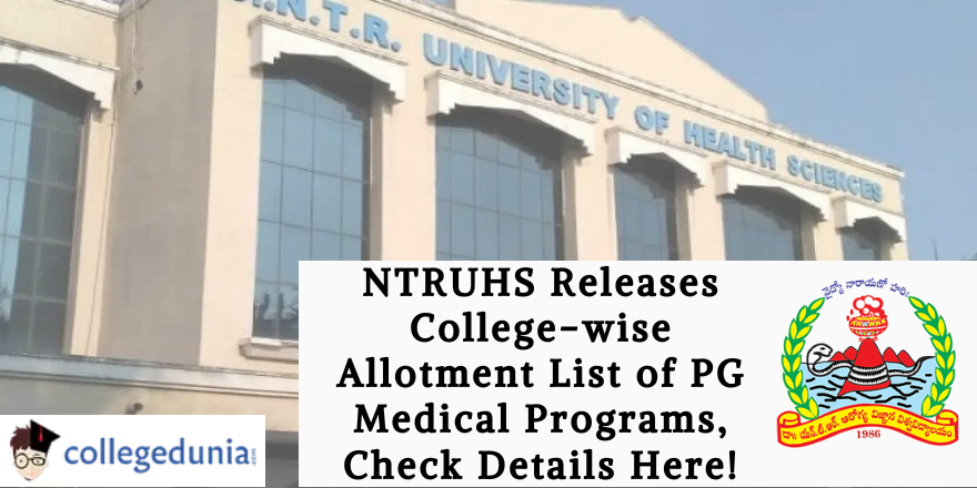 NTRUHS Releases College-wise Allotment List of PG Medical Programs ...