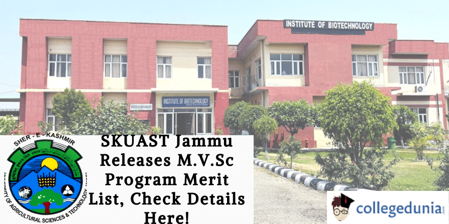 SKUAST Jammu Releases M.V.Sc Program SKUAST-J CET Result, Check Details ...