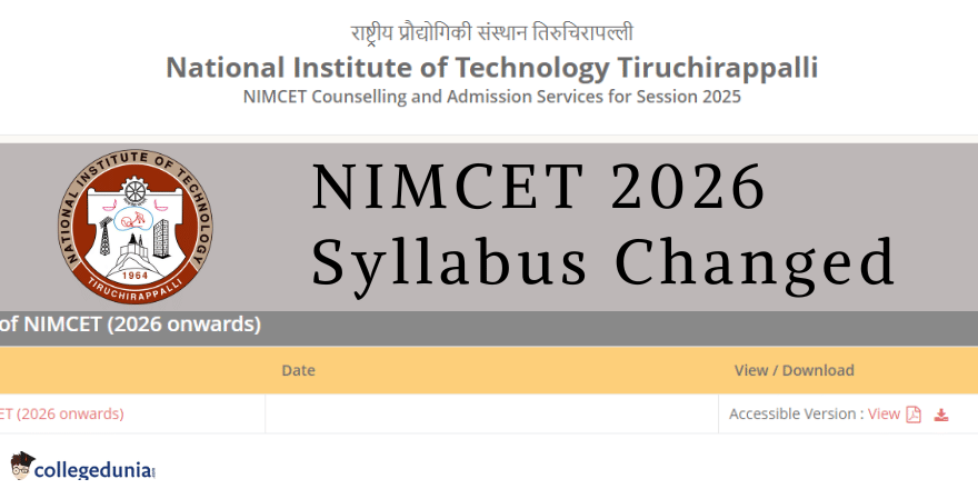 NIMCET 2026 Syllabus Update: Big Changes Revealed — Vectors Out, New Topics In. Check Detail