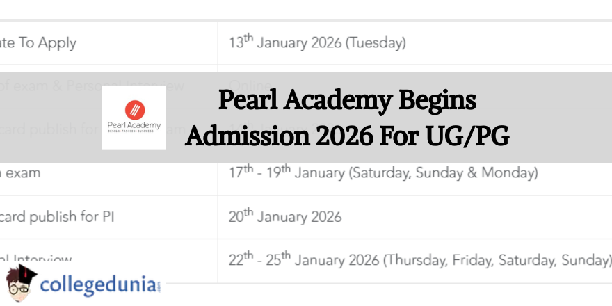 Pearl Academy Begins Admission 2026 for UG/ PG Courses; Apply Now ...