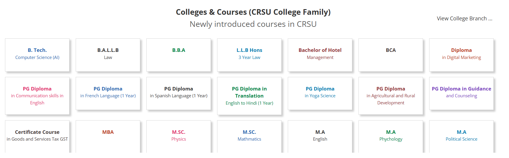 CRSU University Admission 2025 Extended for UG, PG, and Professional ...