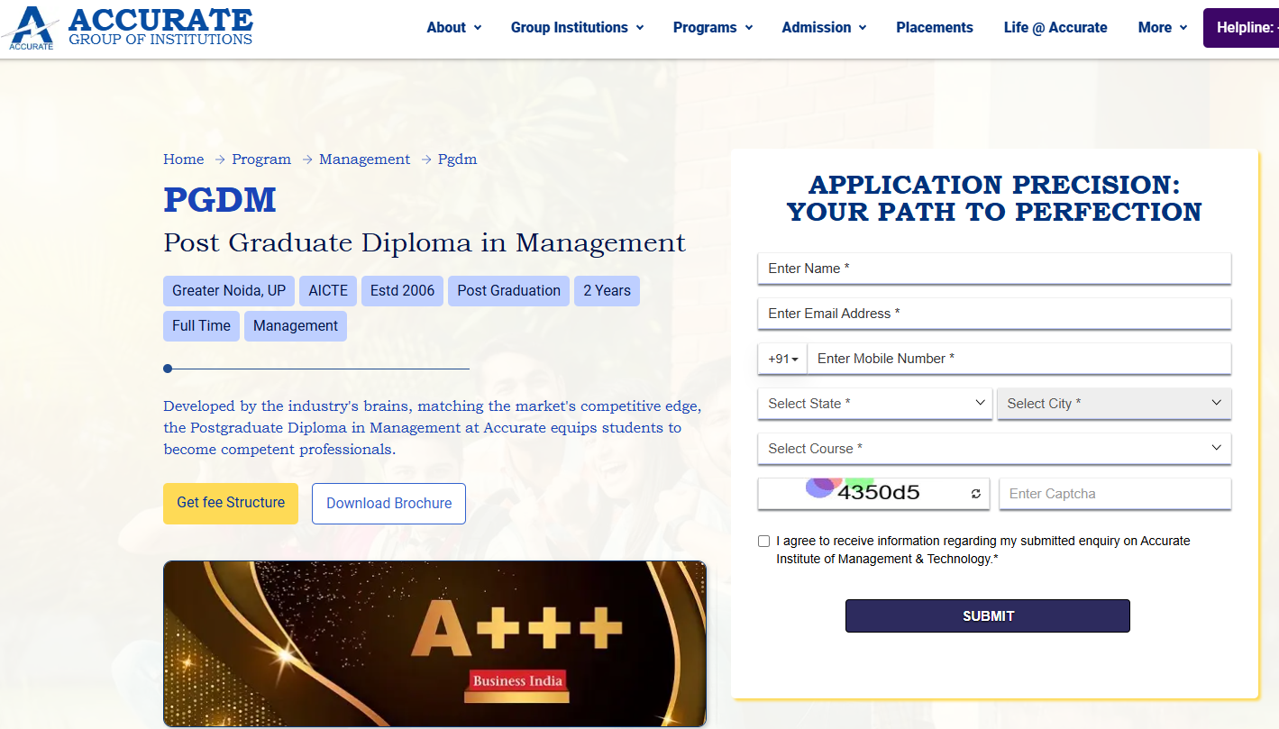 Accurate Institute opens registration for MBA 2026–28; Apply Now ...