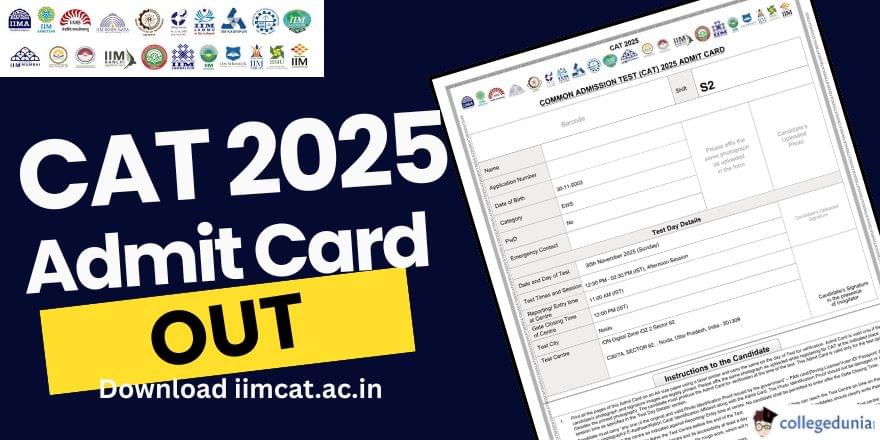 CAT 2025 Admit Card Out @iimcat.ac.in; Check Login Details and Direct ...
