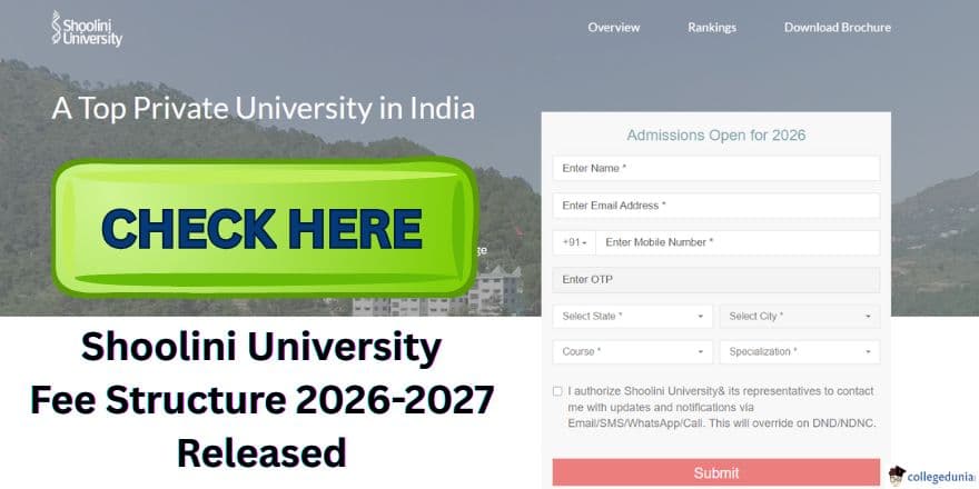 Shoolini University Fee Structure 2026-2027 Released ...