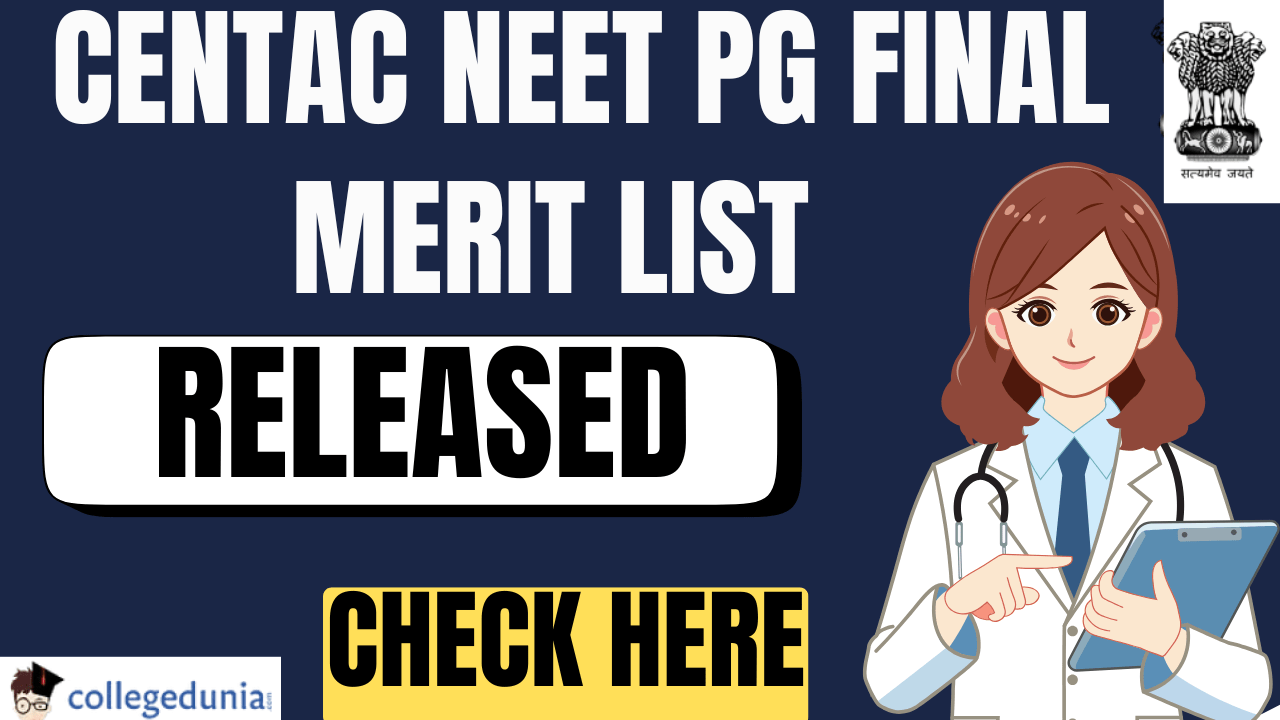 CENTAC NEET PG Final Merit List Out; Check Now @centacpuducherry.in