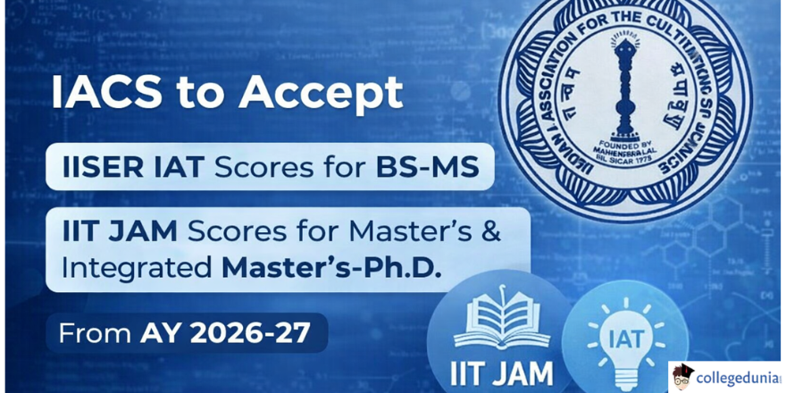 IACS to Accept IISER IAT & IIT JAM Scores for Admissions from AY 2026-27
