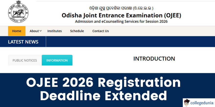 OJEE 2026 Registration Deadline Extended to March 29; Apply Now @ojee ...