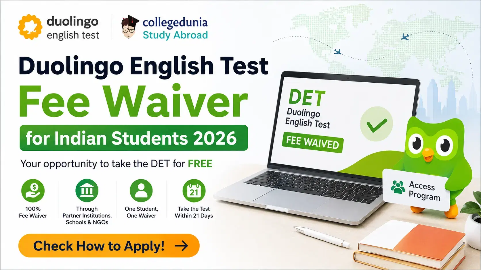 Duolingo English Test Fee Waivers 2026: Access Program for Indian Students
