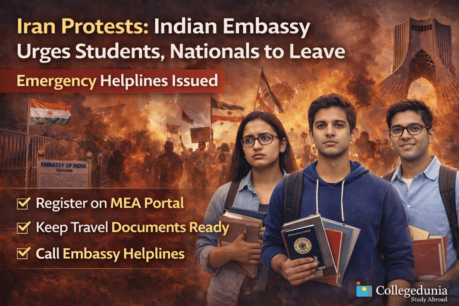 Iran Protests: Indian Embassy Advises Students, Nationals to Leave ...