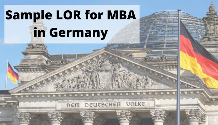 LOR for MBA in Germany Sample, Structure & Guidelines