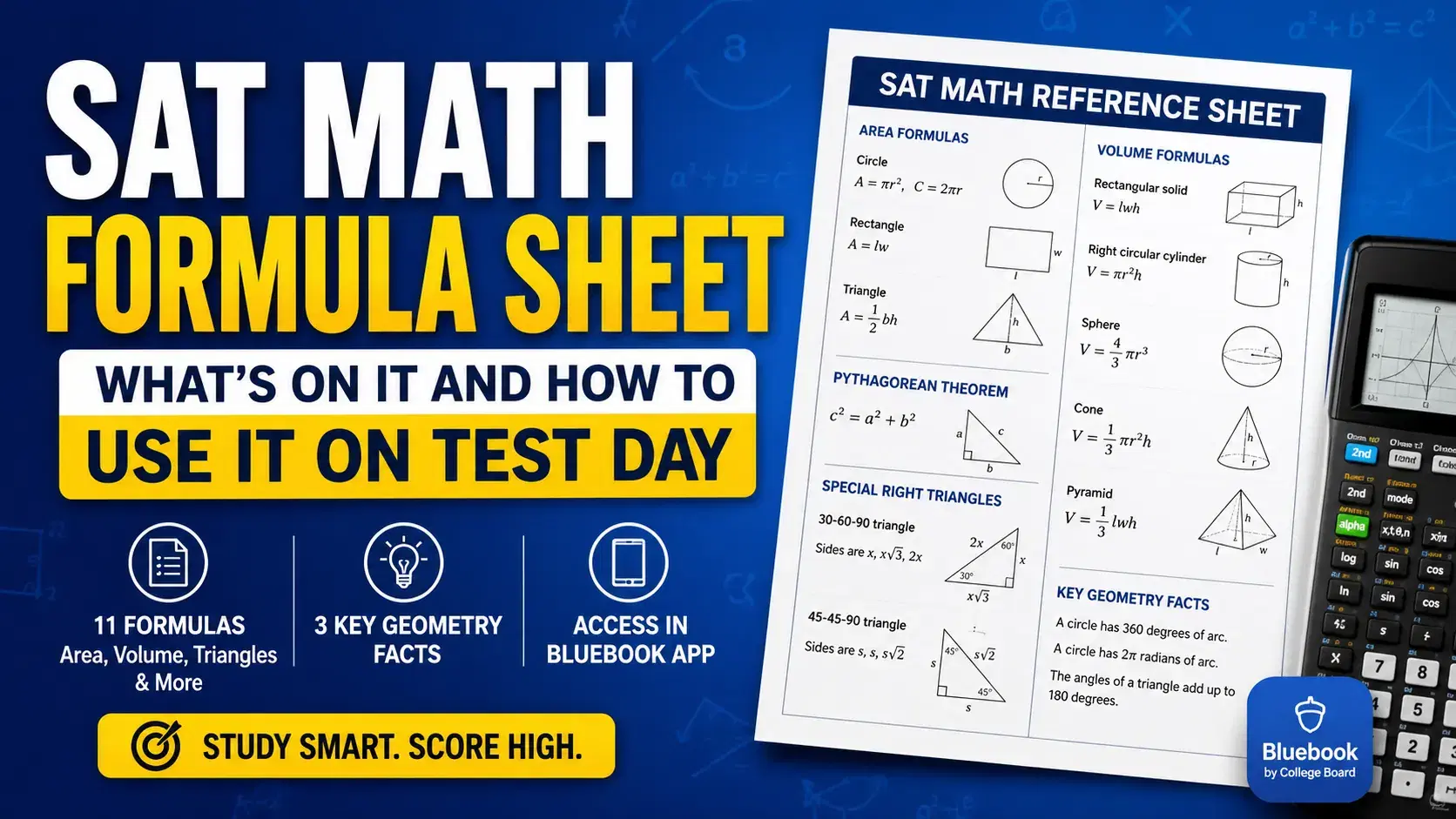 SAT Math Formula Sheet: What's on It and How to Use It on Test Day
