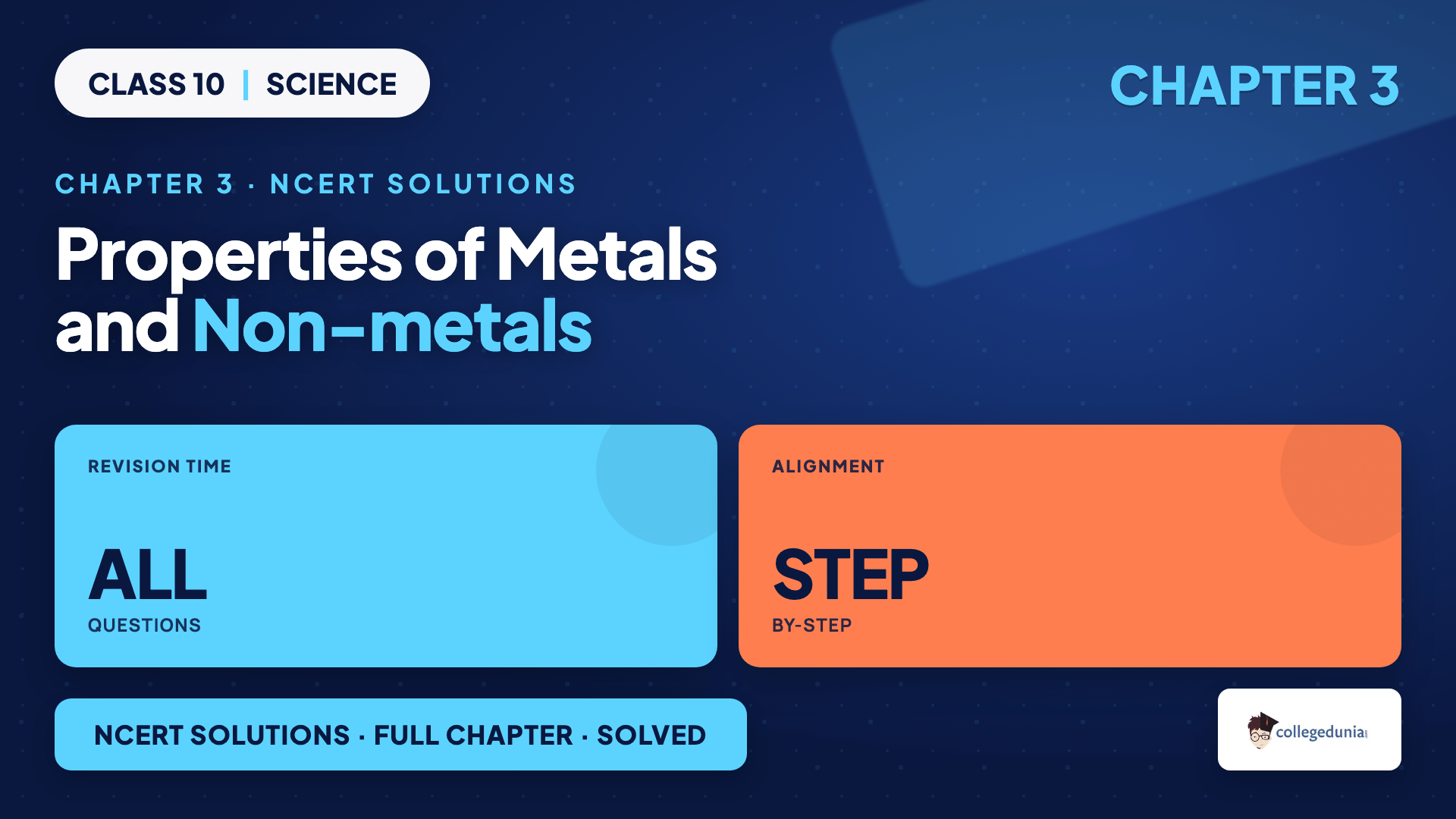 NCERT Solutions Class 10 Science Chapter 3 Metals and Non-metals