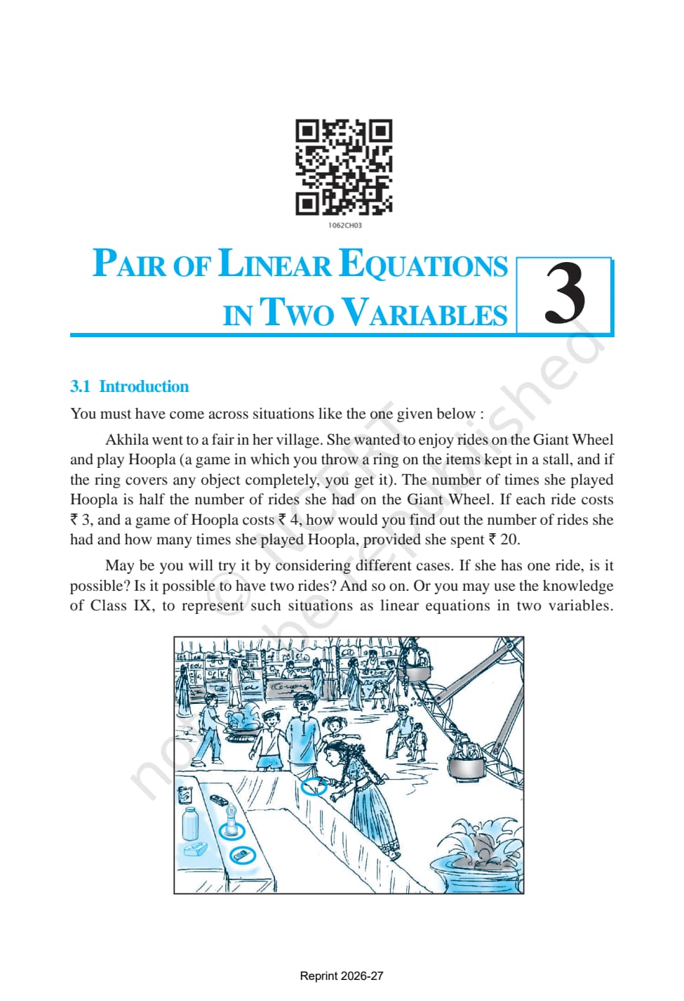 Class 10 Maths Chapter 3 NCERT Book PDF Download 2026-27