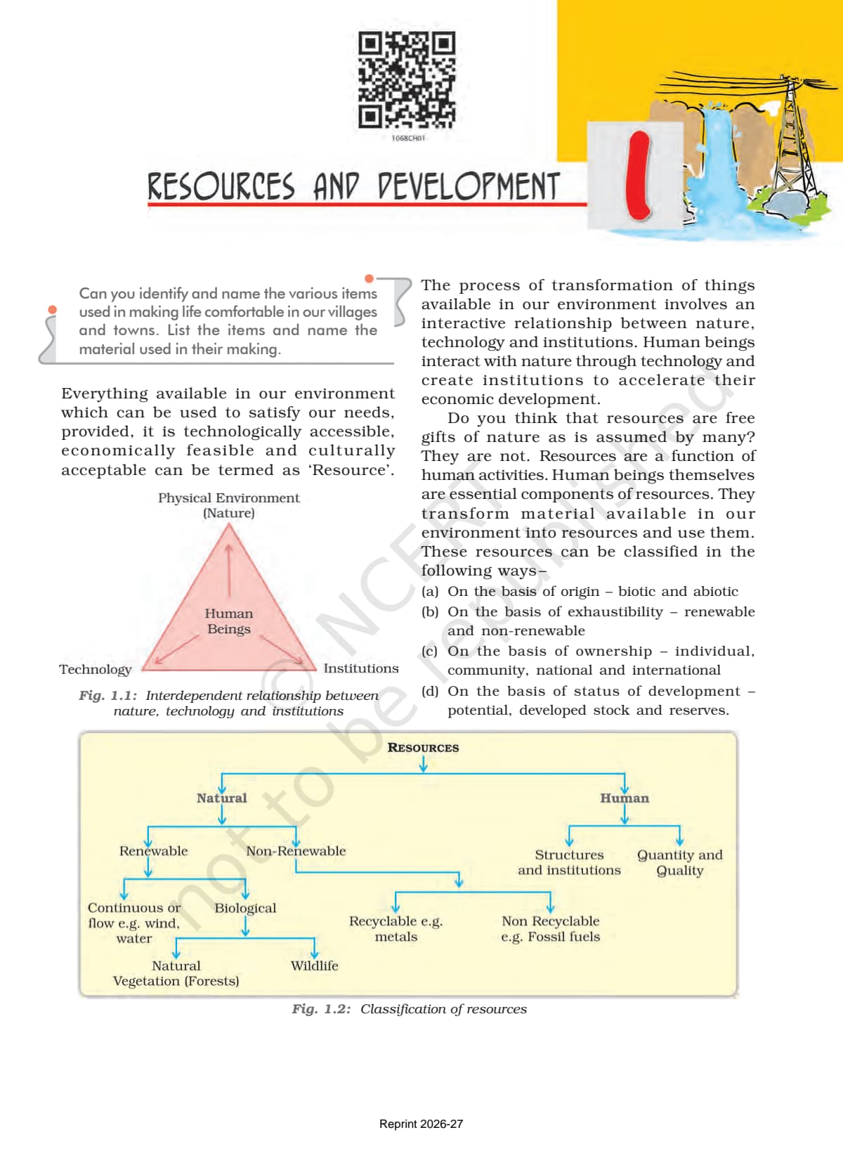 NCERT Class 10 Geography Book PDF Chapter 1 Resources & Dev