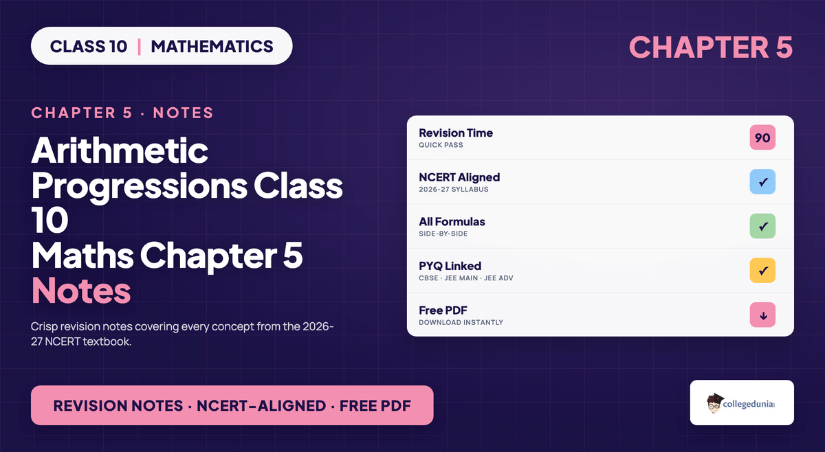 Arithmetic Progressions Class 10 Notes: Chapter 5