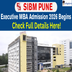 SIBM Pune Courses & Fees 2026